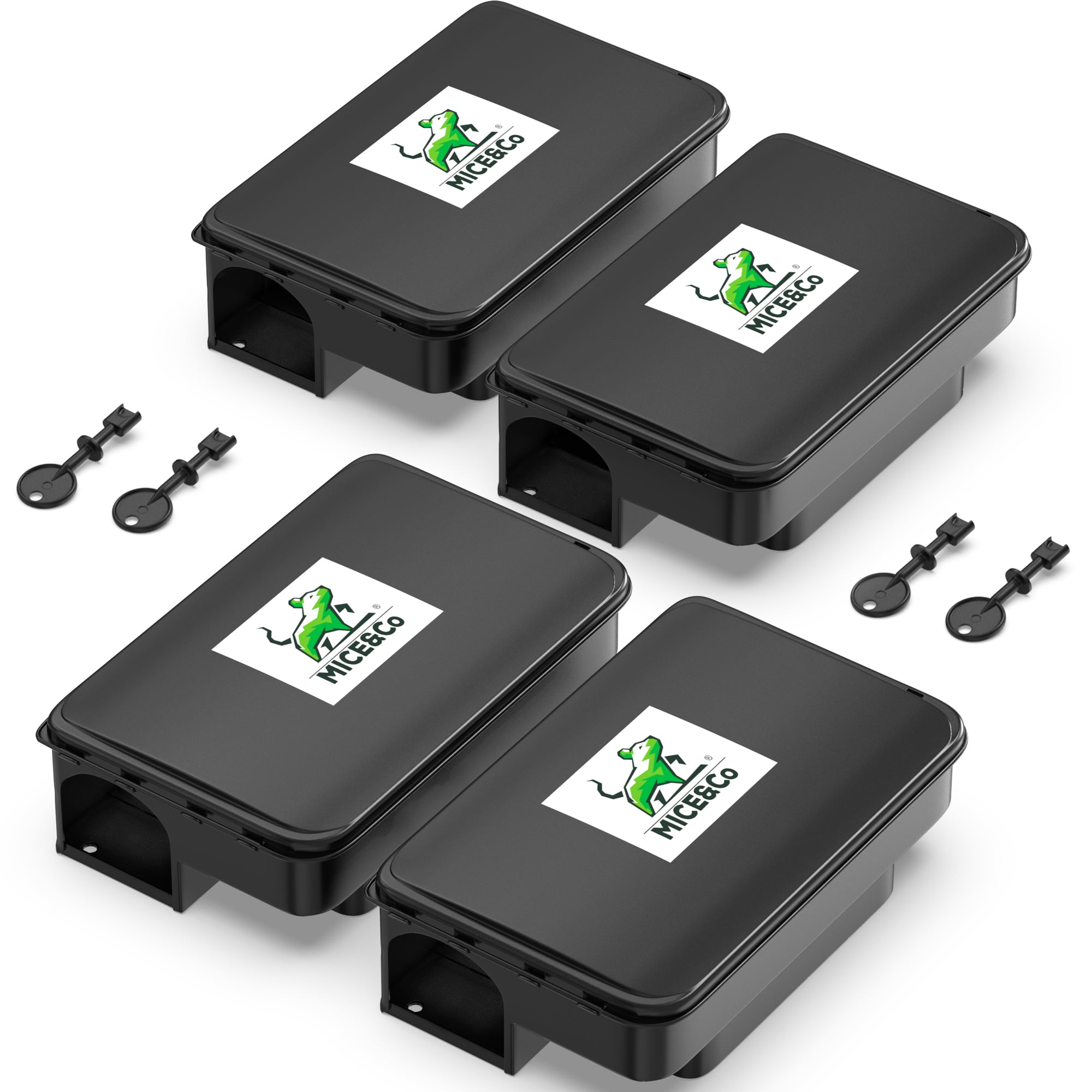 Rat Bait Stations – Pack of 4 Units – Mice&Co