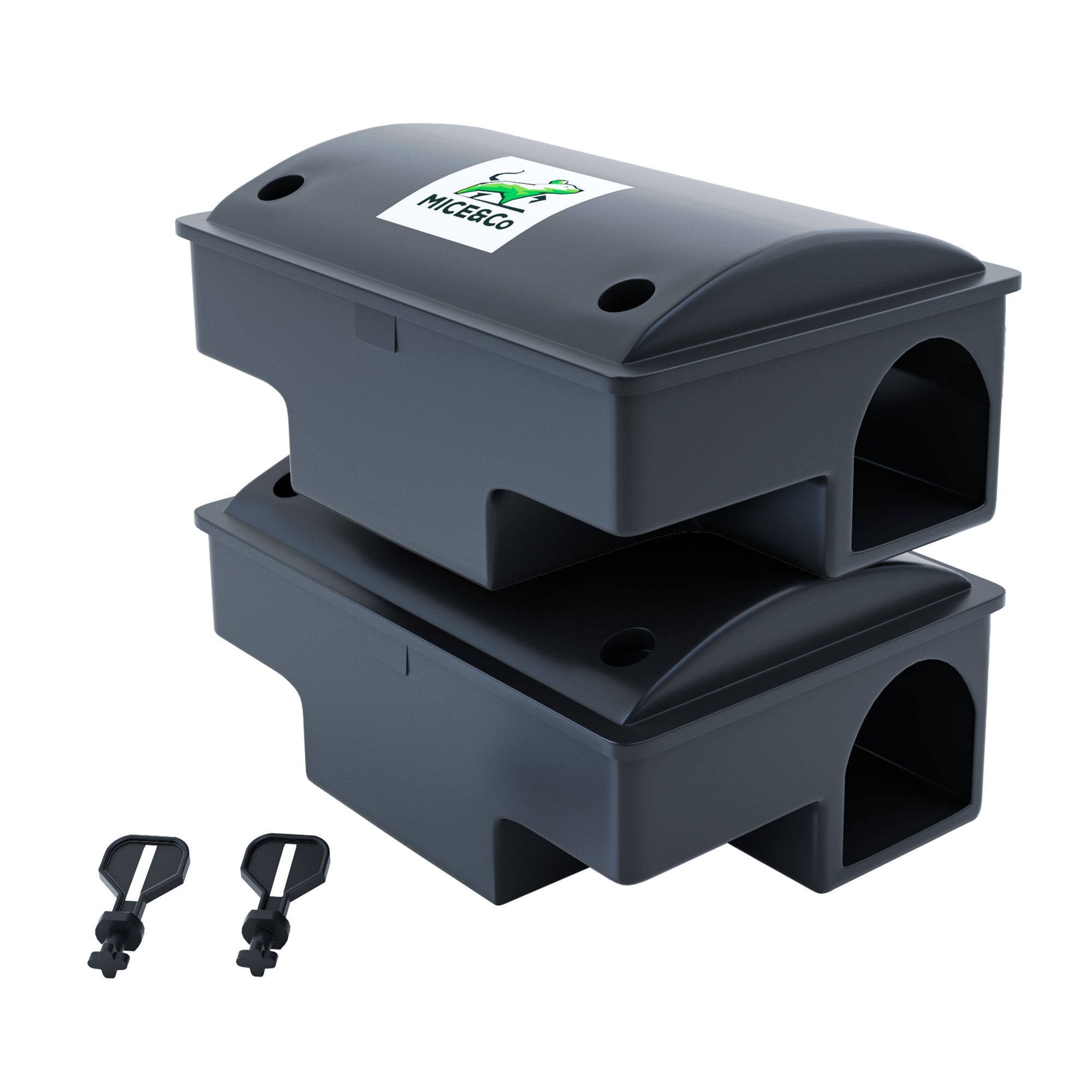 Large Professional Rat Bait Stations – Pack of 2 Units – Mice&Co